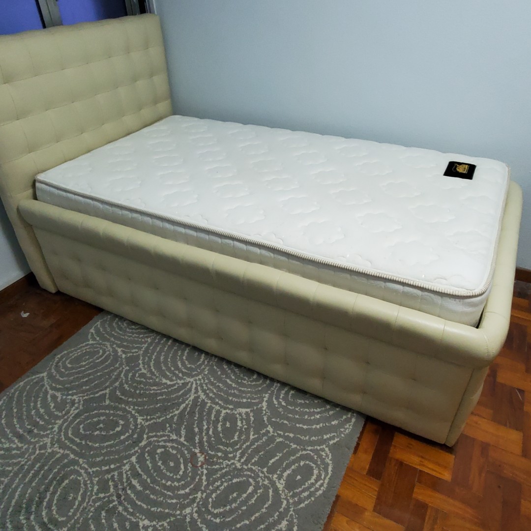 Super Single Storage Bed, Furniture & Home Living, Furniture, Bed ...
