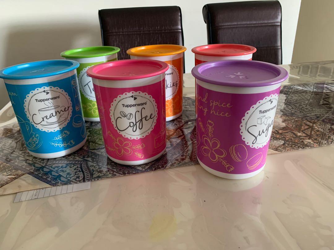 Tupperware Brand Coffee/Tea Canisters Containers, Furniture & Home ...