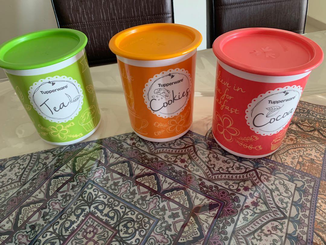 Tupperware Brand Coffee/Tea Canisters Containers, Furniture & Home ...