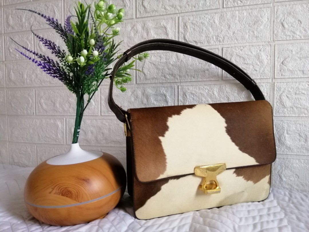 Exotic Real Pony hair bag vintage, Luxury, Bags & Wallets on Carousell