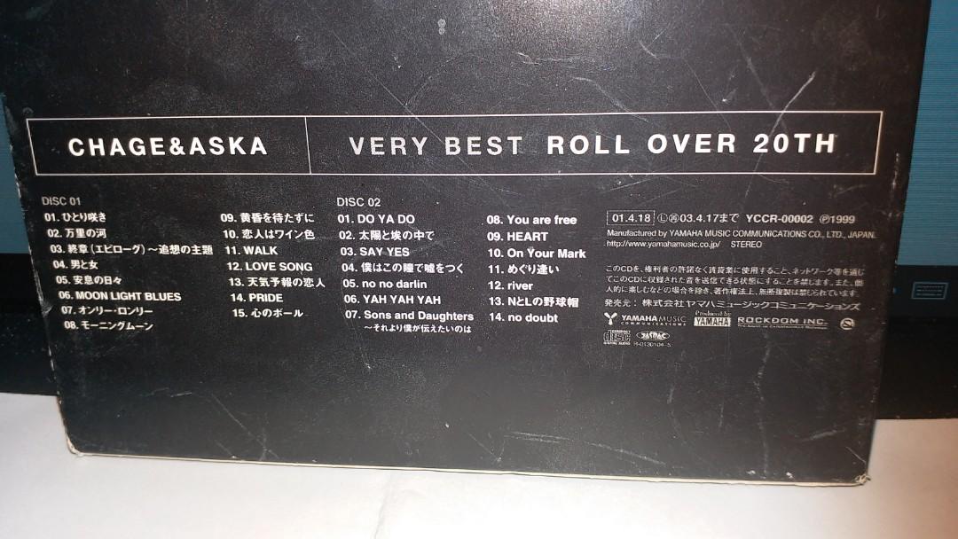 童年回憶 CHAGE & ASKA VERY BEST ROLL OVER 20TH 日本本土版 2CD 收錄多首經典粵語金曲日文原版歌曲, 興趣及遊戲, 收藏品及紀念品, 明星周邊 ...