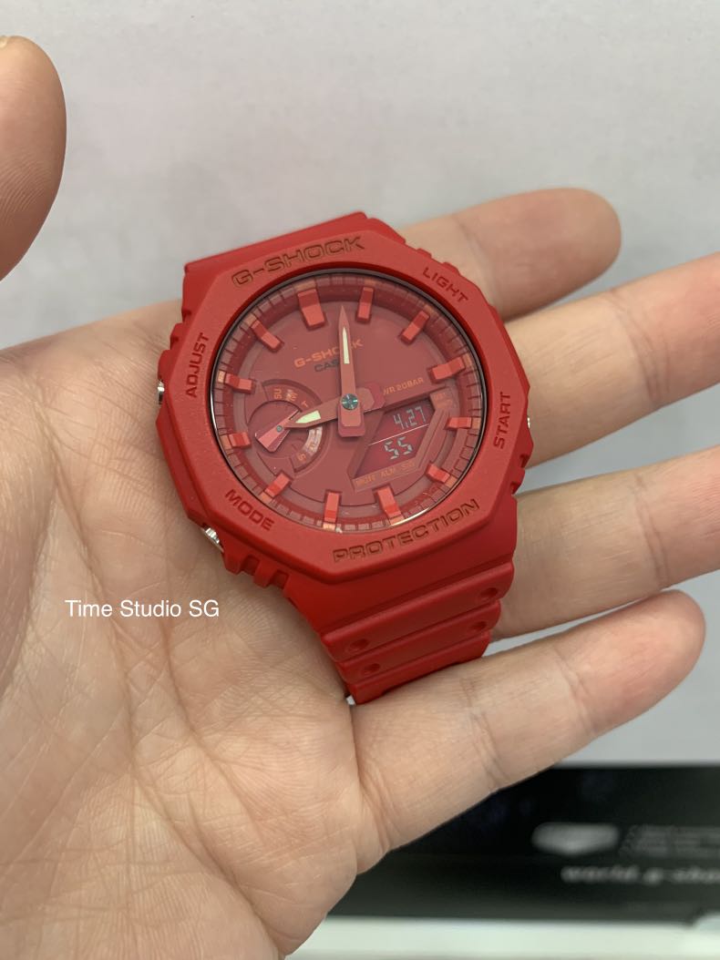 Casio Gshock Red Carbon Core Guard GA-2100-4ADR GA2100, Mobile Phones ...