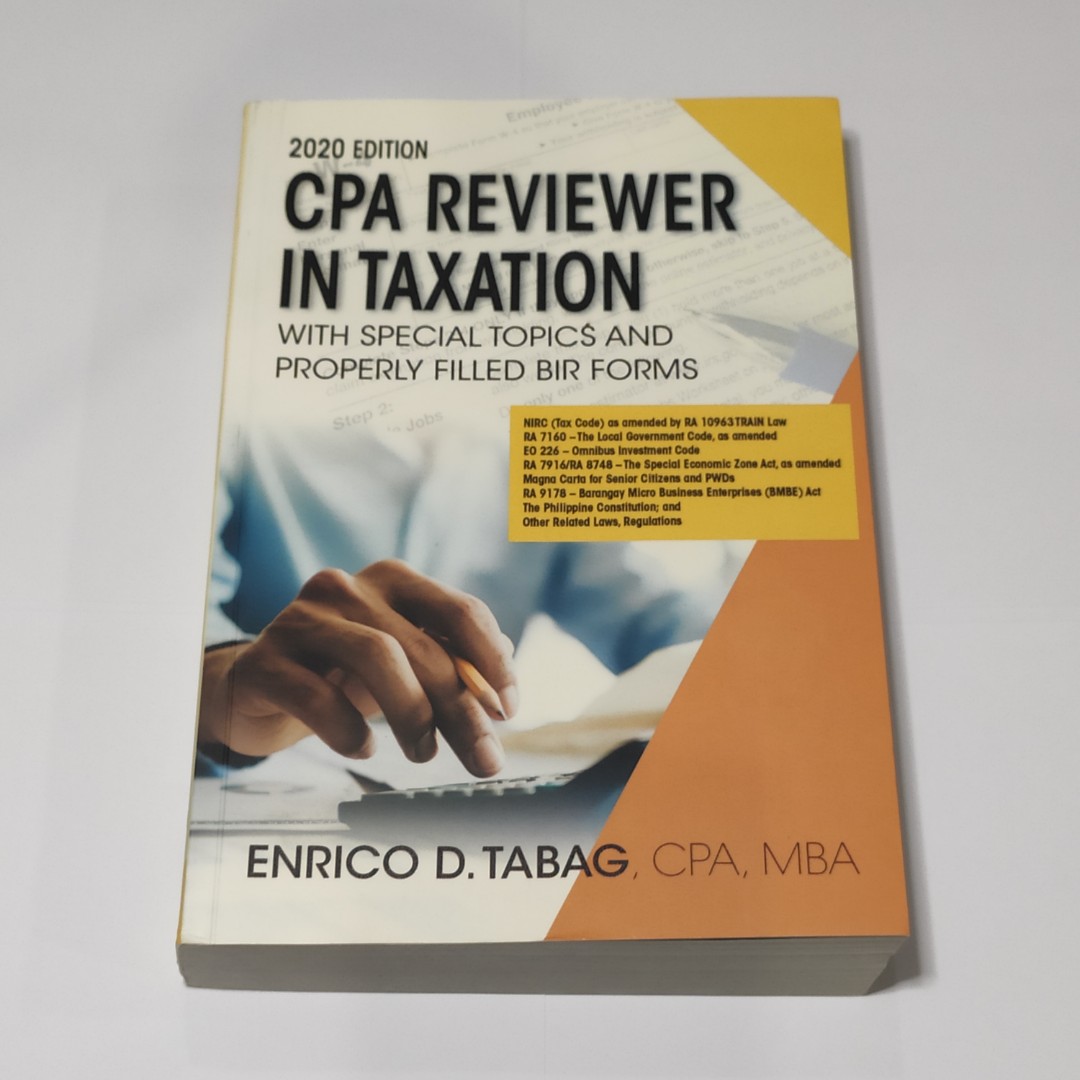 CPA Reviewer in Taxation Tabag 2020 ed, Hobbies & Toys, Books ...