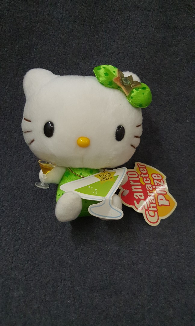 Hello Kitty Lime Green Plush, Hobbies & Toys, Toys & Games on Carousell
