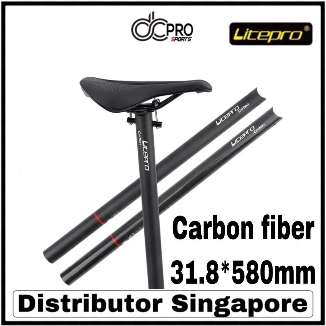 Litepro Folding Bike Carbon Fiber Seatpost 31.8mm * 580mm For Brompton ...