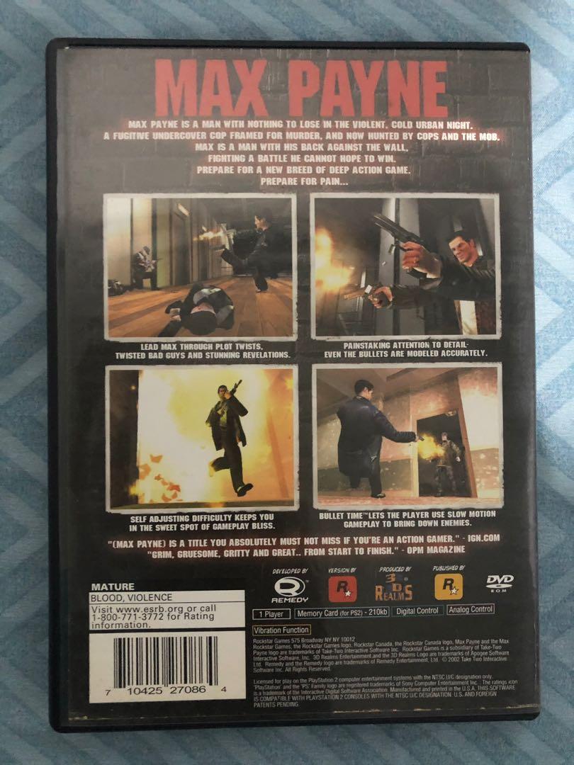 Max Payne PS2 Playstation 2, Video Gaming, Video Games, PlayStation on ...