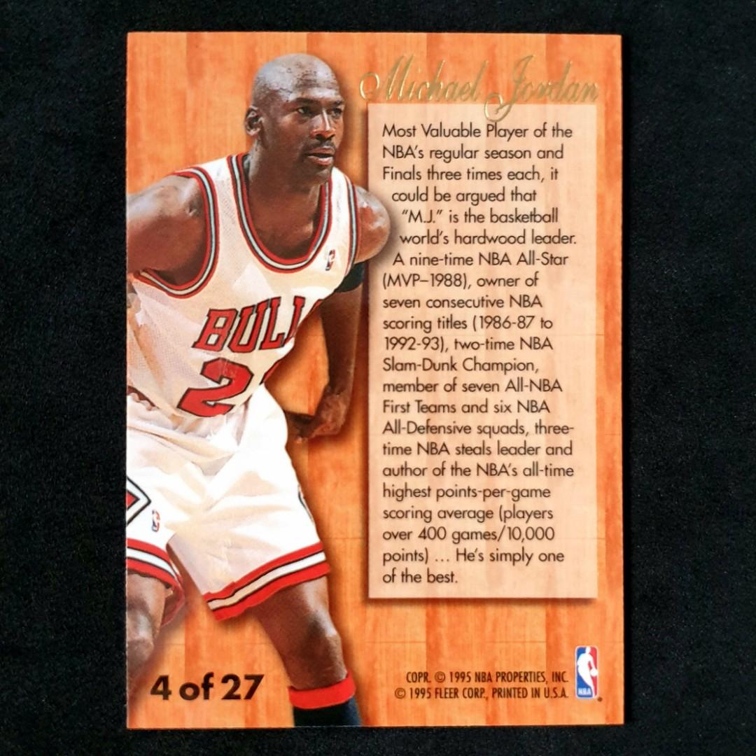 Michael Jordan Flair 1994-95 Hardwood Leader Insert NBA Cards *PLS READ ...