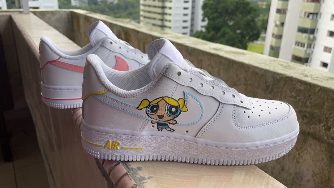 nike af1 powerpuff girls customs, Women's Fashion, Shoes, Sneakers on ...
