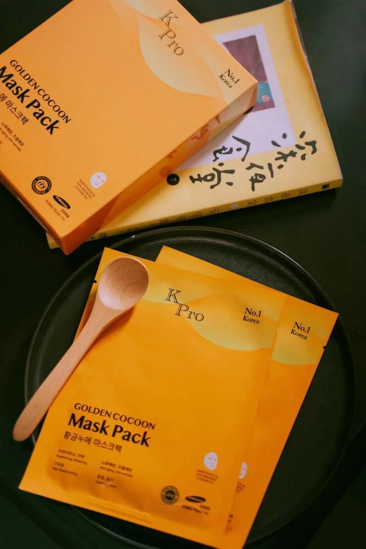No. 1 Korea KPro Golden Cocoon Face Mask, Health & Nutrition, Face ...