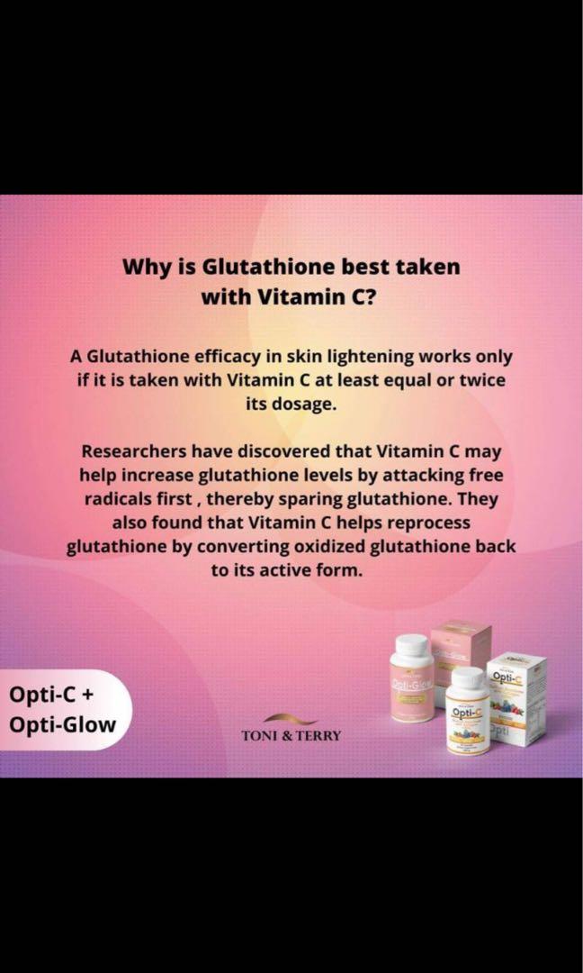 Opti-Glow Glutathione, Beauty & Personal Care, Face on Carousell