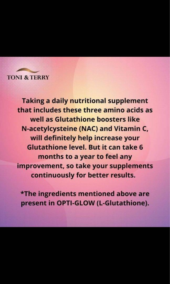 Opti-Glow Glutathione, Beauty & Personal Care, Face on Carousell