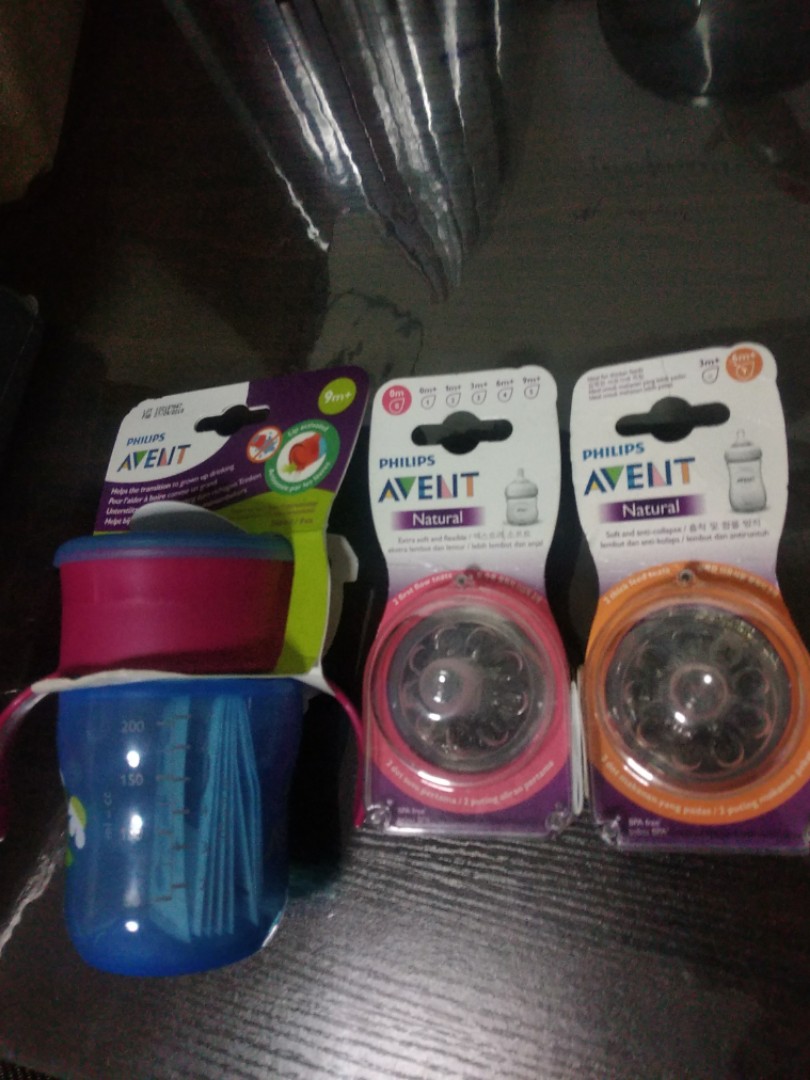 Philips Avent Teats and training cup, Babies & Kids, Nursing & Feeding ...