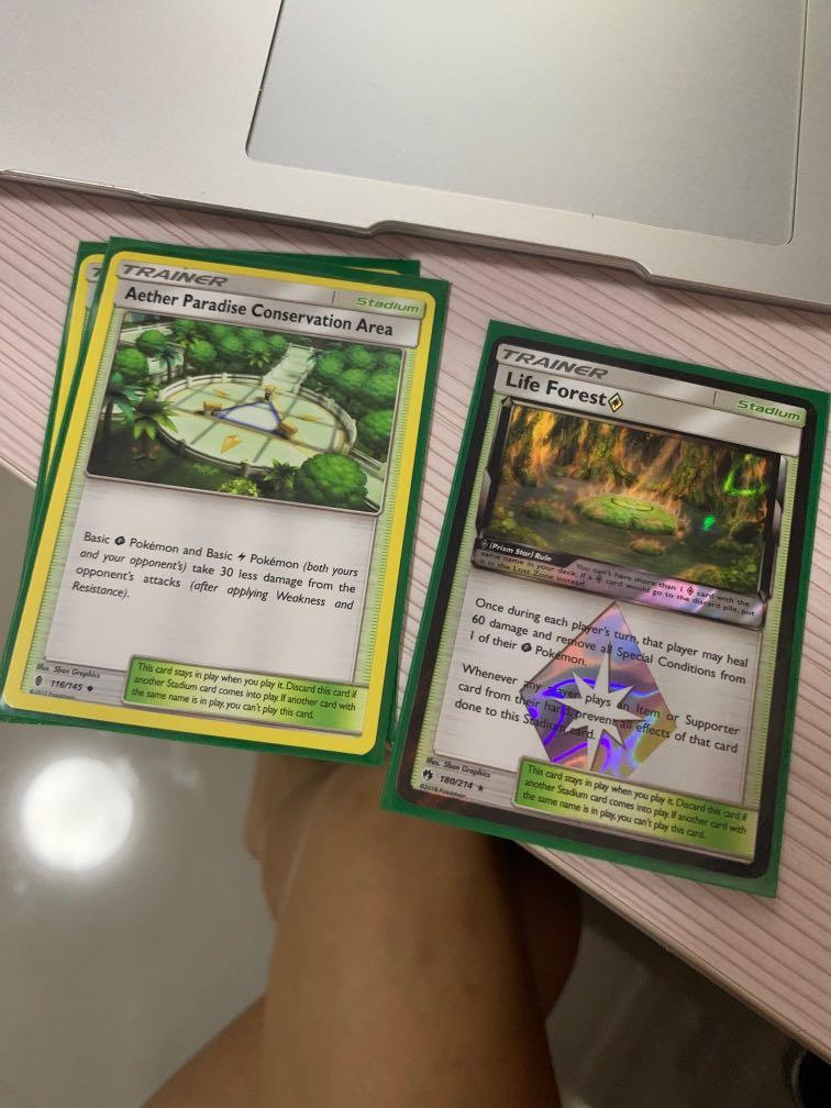 Pokemon Stadium Cards - Aether Paradise Conservation Area & Life Forest ...