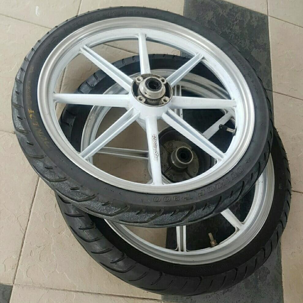 Rxz Racing Boy Rim + Tyre 17 Inch, Motorcycles, Motorcycle Accessories ...