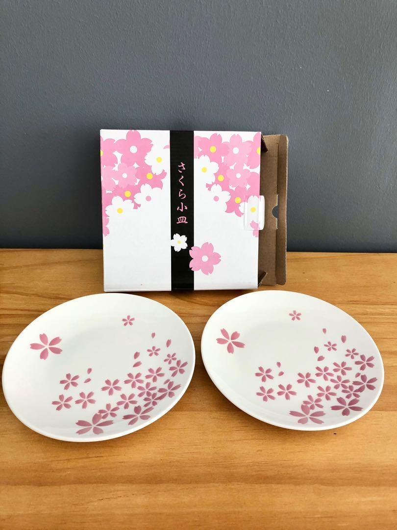 Sakura design plates, Furniture & Home Living, Kitchenware & Tableware ...