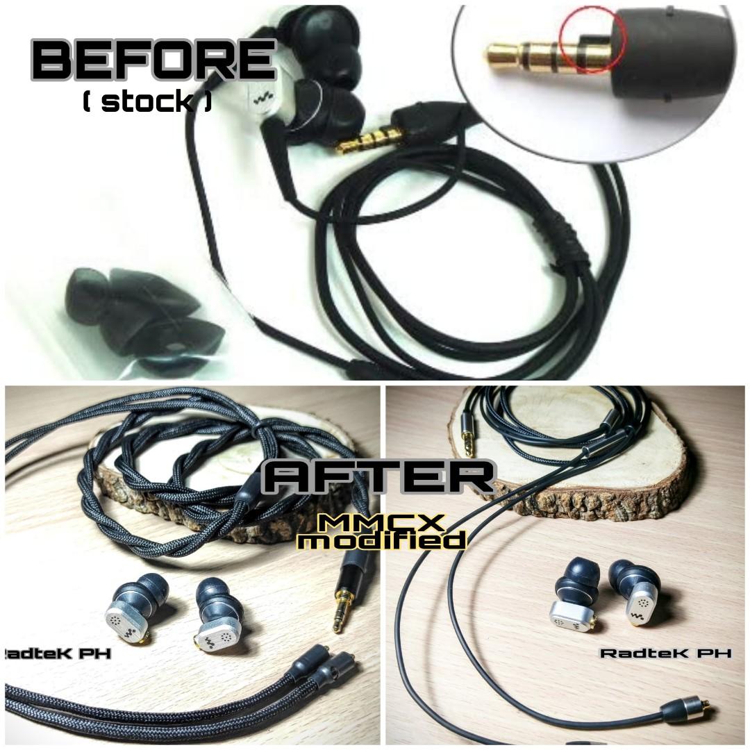 Sony MDR NC021 Custom Earphones/ IEM Modified to MMCX, Audio, Earphones ...