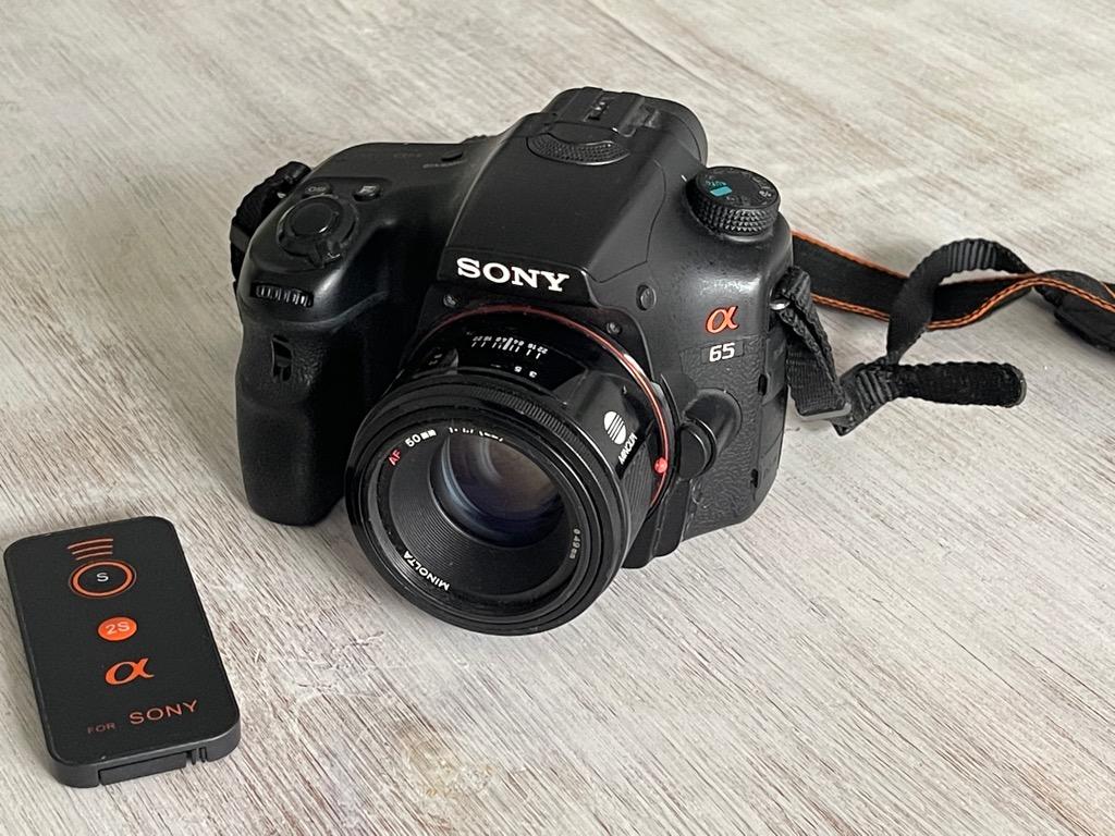 Sony SLT-A65 DSLR Camera with 2 lenses, Photography, Cameras on Carousell