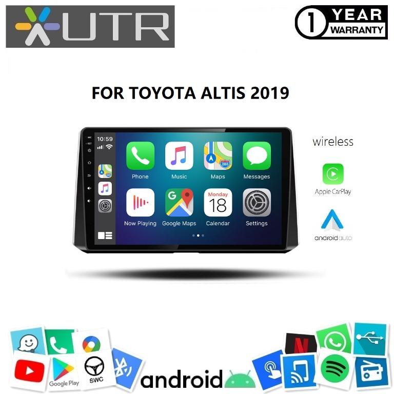 TOYOTA COROLLA ALTIS 2019 2020 10.1 INCH ANDROID PLAYER ANDROID HEAD ...