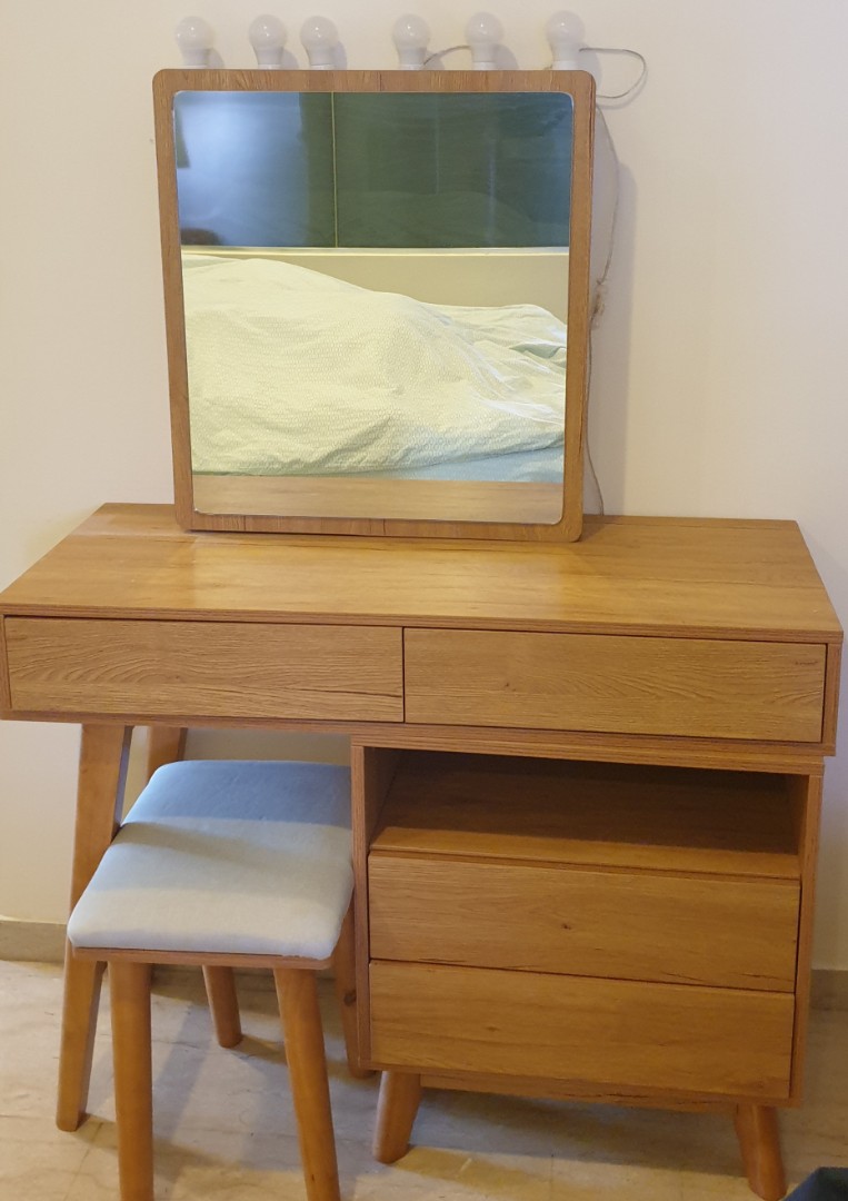 Used dressing table with mirrors and drawers, Furniture & Home Living ...