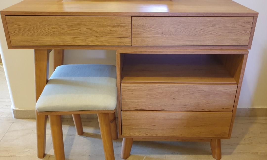 Used dressing table with mirrors and drawers, Furniture & Home Living ...