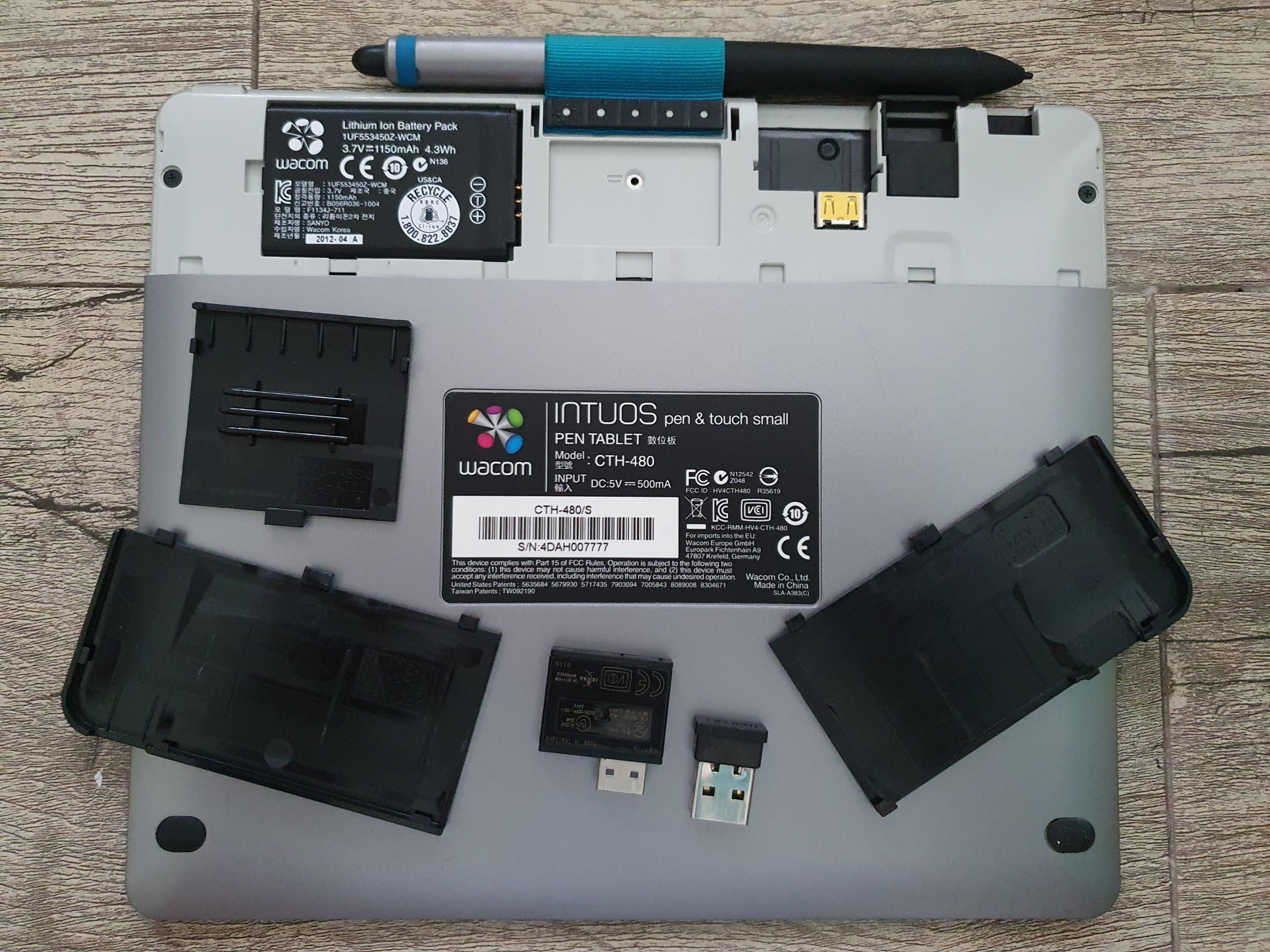 Wacom Intuos Creative Pen and Touch Tablet CTH-480 with Wireless Kit ...