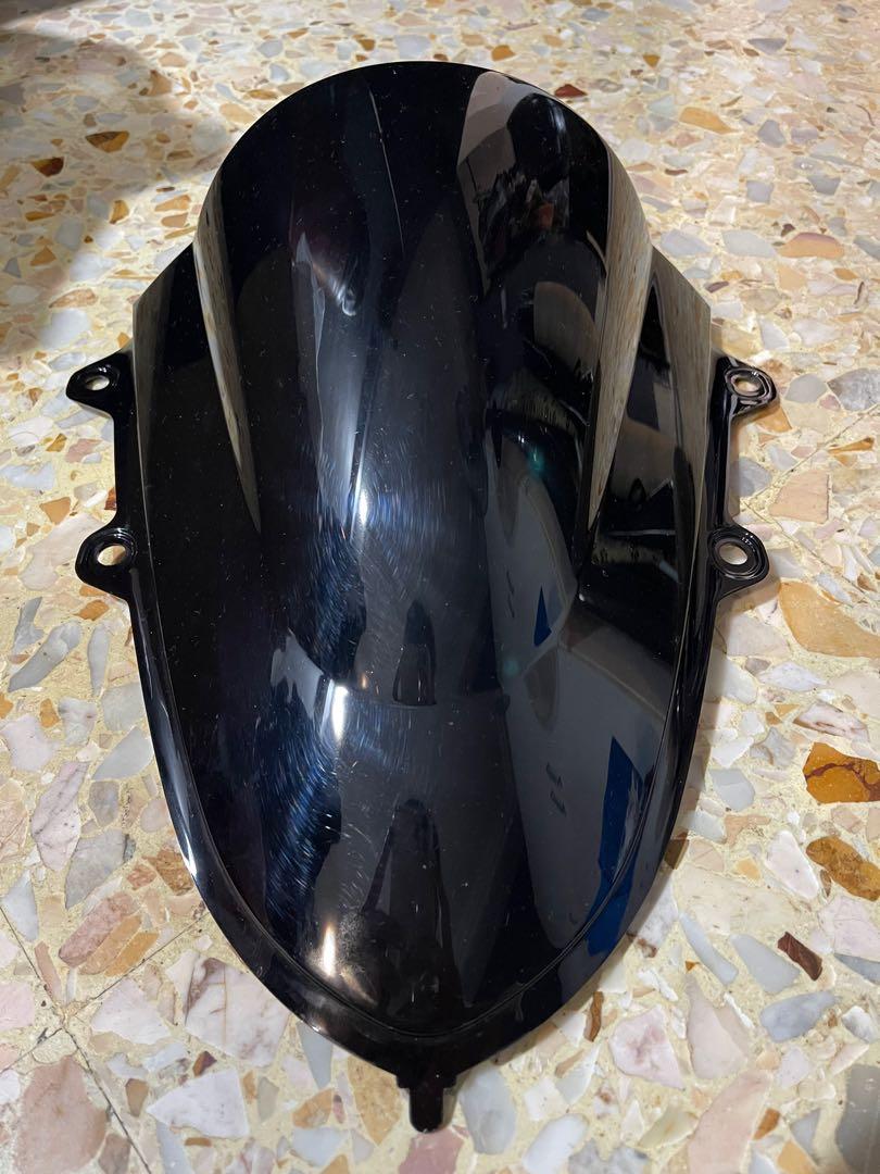 Yamaha R15 V3 Bubble Shield Visor (Black), Motorcycles, Motorcycle ...