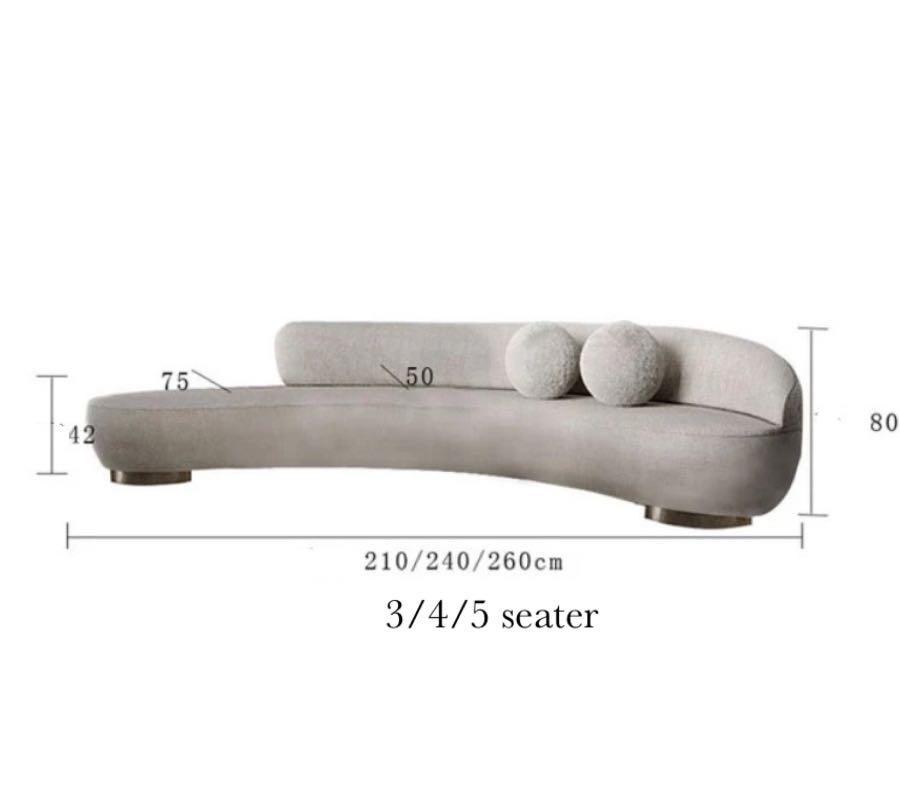 3 seater Tilly Designer Sofa Customisable in Italian Velvet Fabric ...