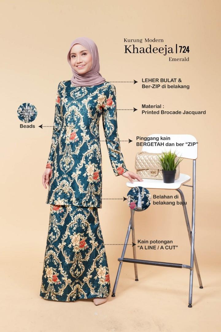 BAJU KURUNG RAYA BLACK ROYAL BLUE, Women's Fashion, Muslimah Fashion ...