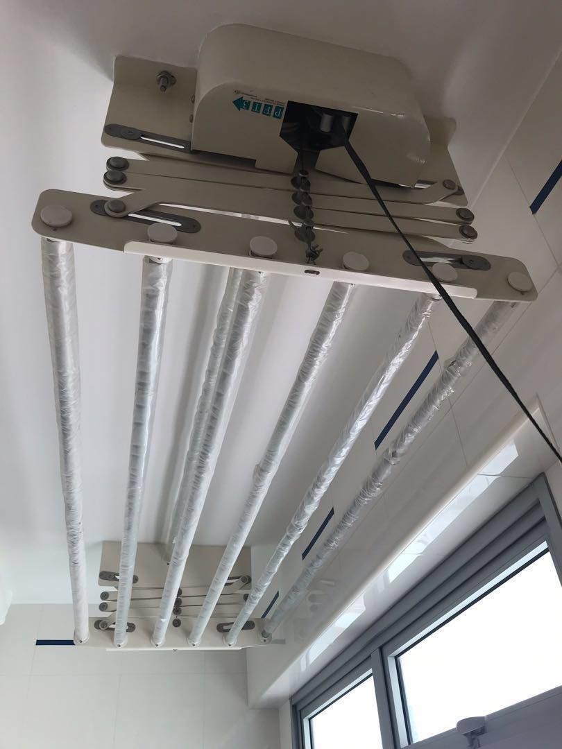 BTO brand new manual retractable ceiling clothes rack, Furniture & Home ...