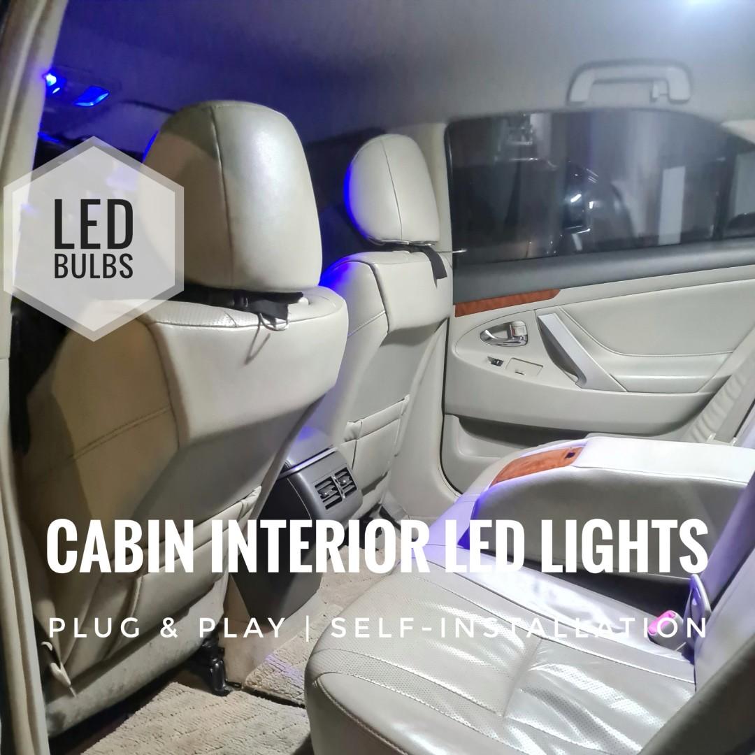 LED Cabin Interior Light Bulbs | White & Ice Blue| Toyota Camry, Altis ...