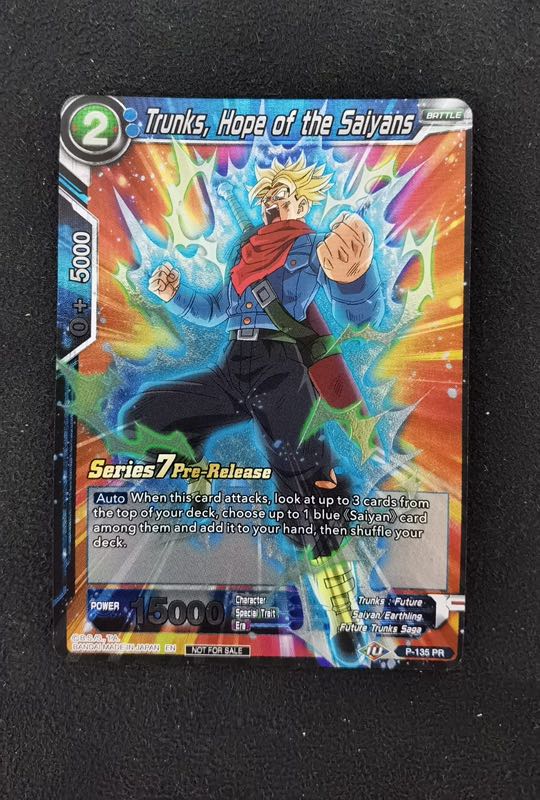 Dragonball Super TCG Trunks, Hope of the Saiyans Pre Release Promo ...