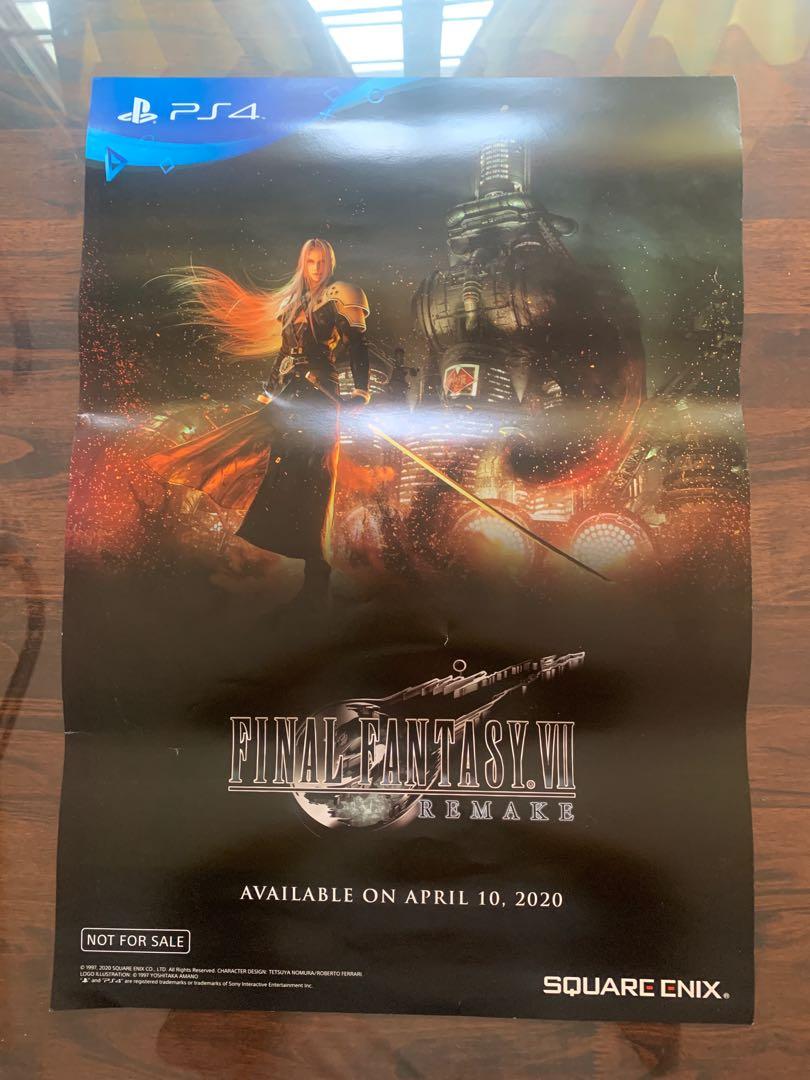 Final Fantasy 7 Remake Poster, Hobbies & Toys, Memorabilia ...