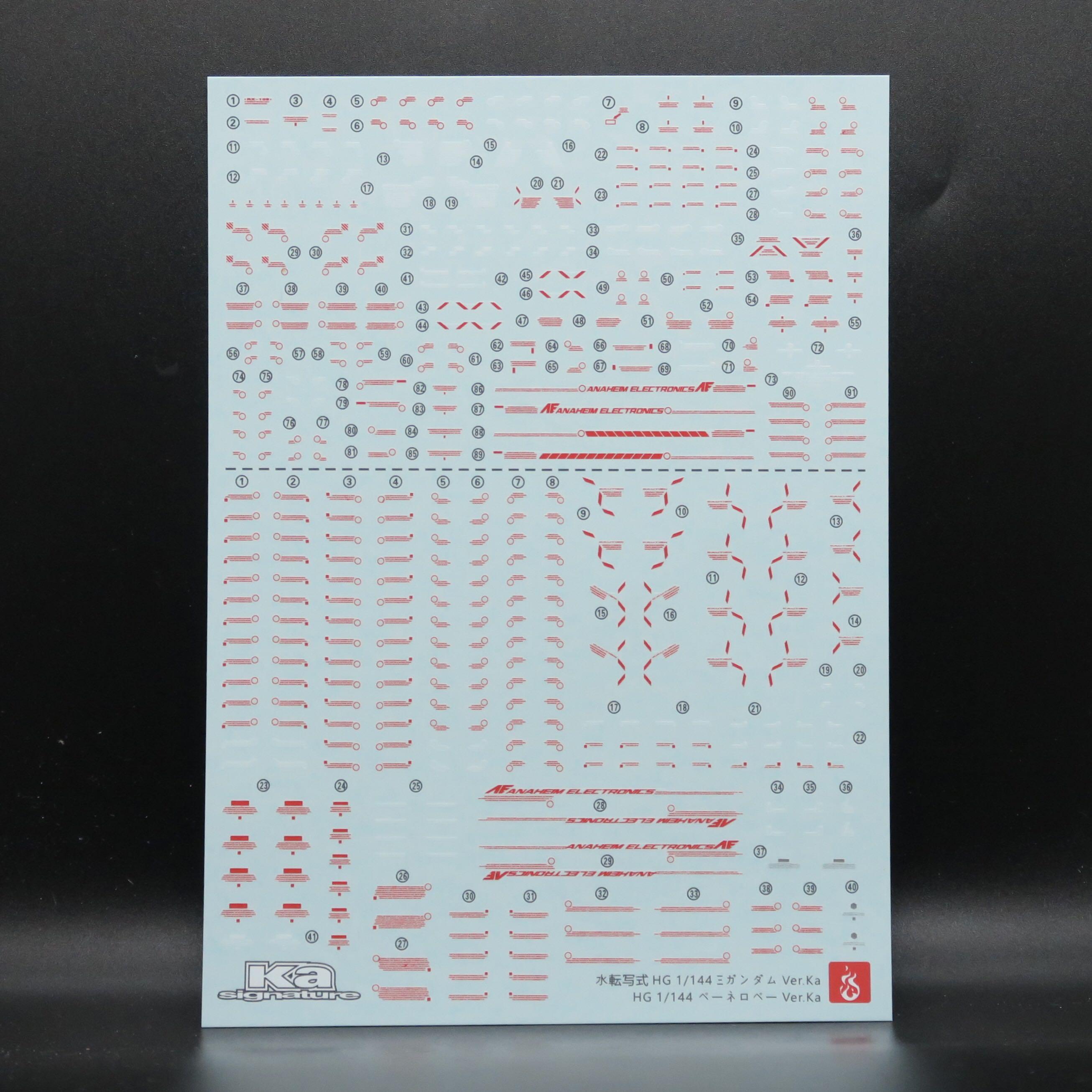 HGUC Ξ Gundam Xi vs Penelope Ka signature style gundam neon decal 敗家仔/克 ...