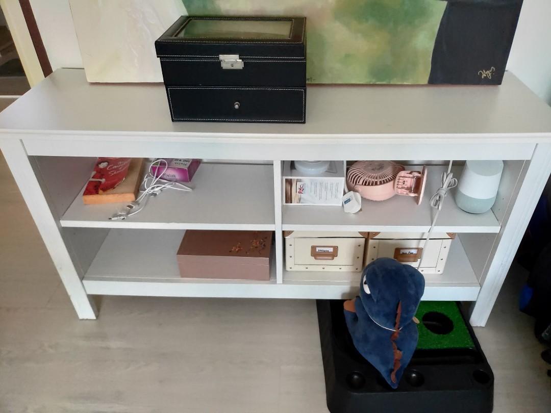 Ikea Brusali TV Console Bench, Furniture, Shelves & Drawers on Carousell