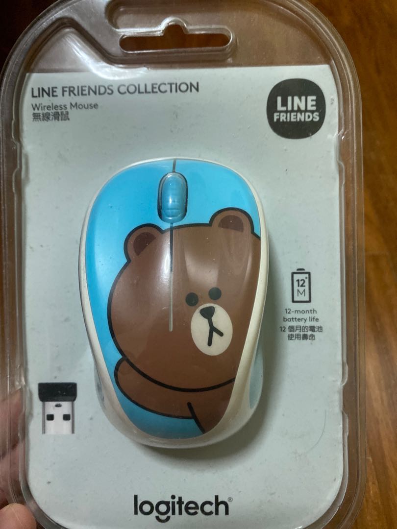 Logitech Line Friends Wireless Mouse Computers Tech Parts Accessories Mouse Mousepads