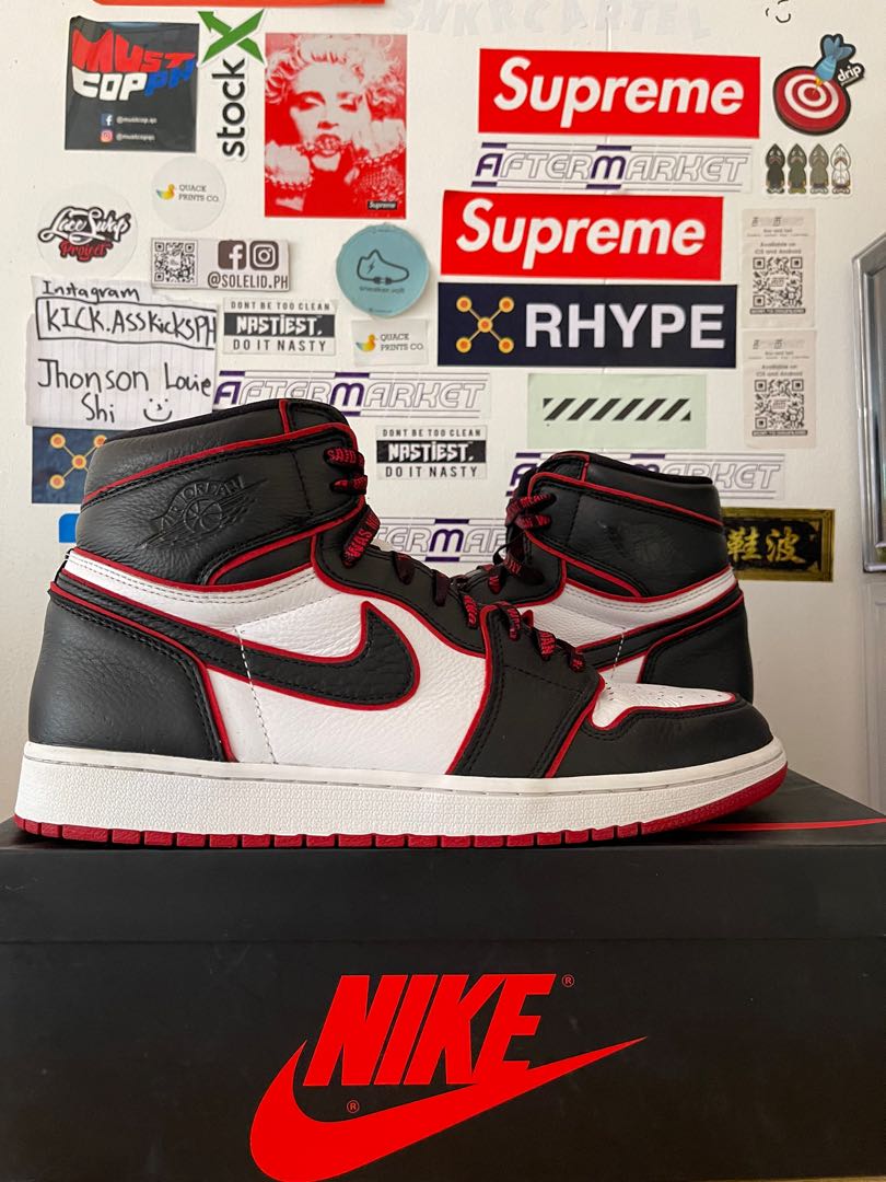 Nike air Jordan 1 bloodline, Men's Fashion, Footwear, Sneakers on Carousell