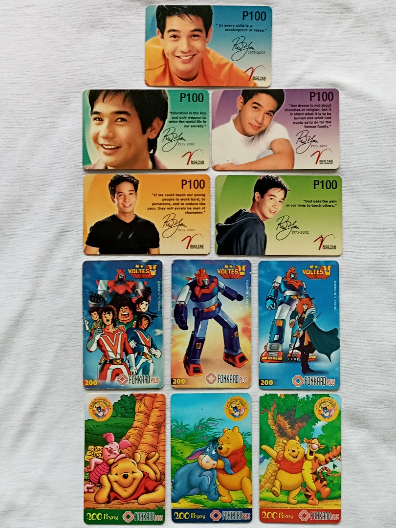 PLDT Fonkard Plus Phone Card Rico Yan/ Voltes V/ Winnie the Pooh ...