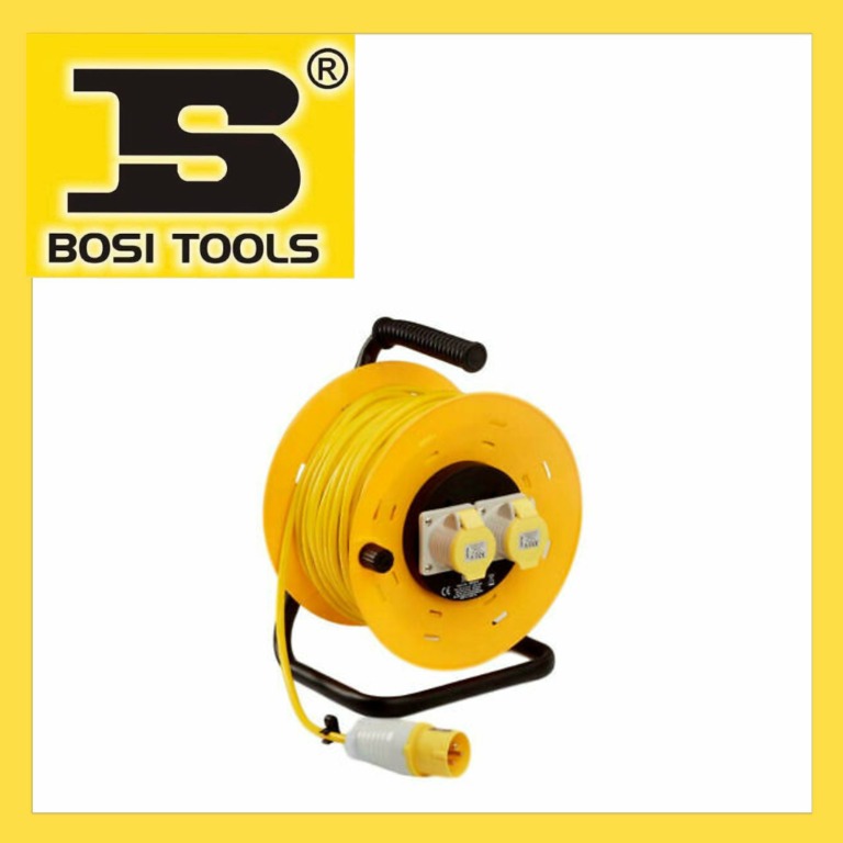 Portable cable reel yellow, Commercial & Industrial, Construction Tools ...