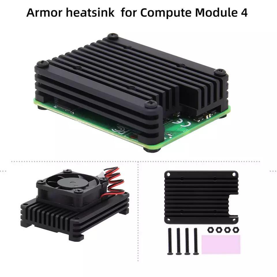 Raspberry Pi Compute Module 4 CM4 12mm Embedded Aluminum Heatsink ...