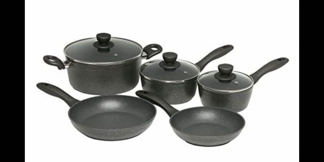 Stanley Rogers Quartz Stone Advanced Cookware Set 5 Piece, 8 pieces ...