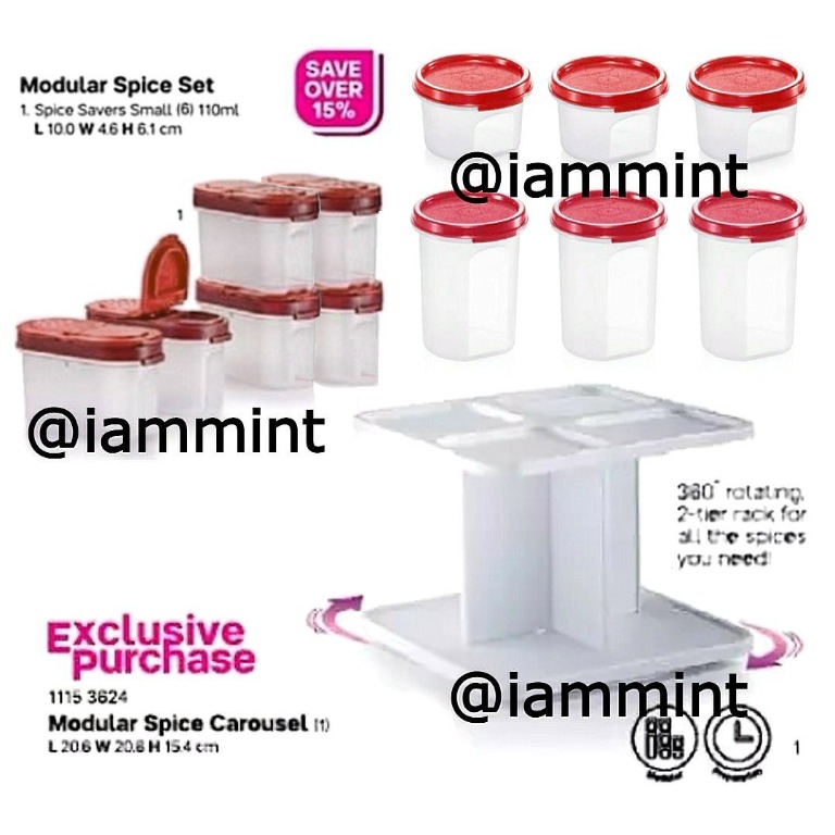 Tupperware Modular Spice Saver Small, Modular Mate Round I and II with ...