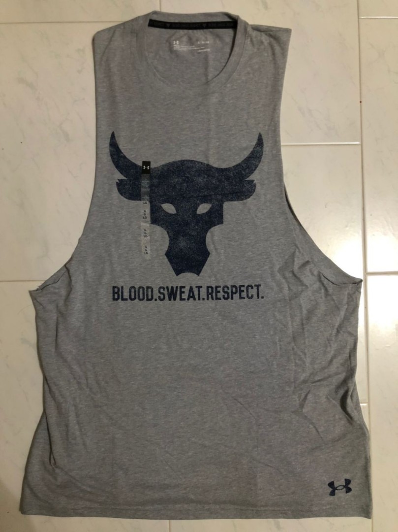 Underarmour Project Rock Tank, Men's Fashion, Tops & Sets, Tshirts ...