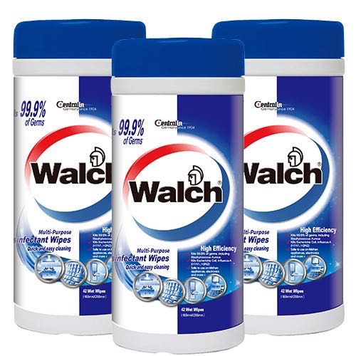 Walch Disinfectant Wipes 42 pieces, Furniture & Home Living, Cleaning ...