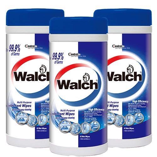 Walch Disinfectant Wipes 42 pieces, Furniture & Home Living, Cleaning ...