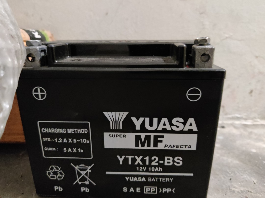 Yuasa YTX12-BS Battery, Motorcycles, Motorcycle Accessories on Carousell