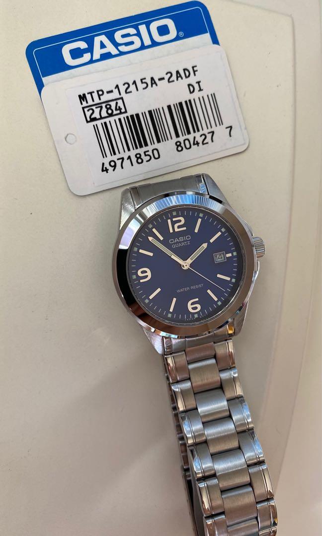 Casio ENTICER MTP-1215A-2A Analog Quartz Watch MTP1215A-2A Steel Blue ...