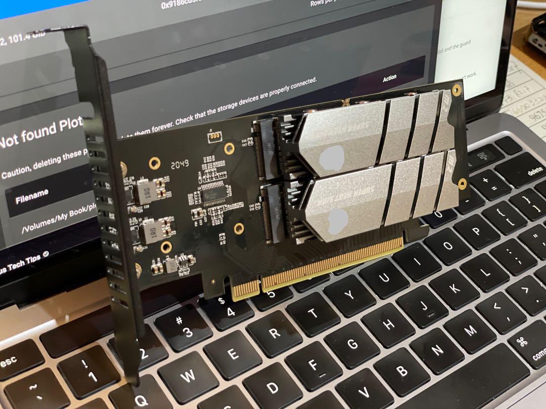 全新台灣製 - 黑科技 Chia 專用 8TB SSD- NVMe Gen 4.0, Pci-e 16 AIC card, 電腦＆科技, 電腦 ...