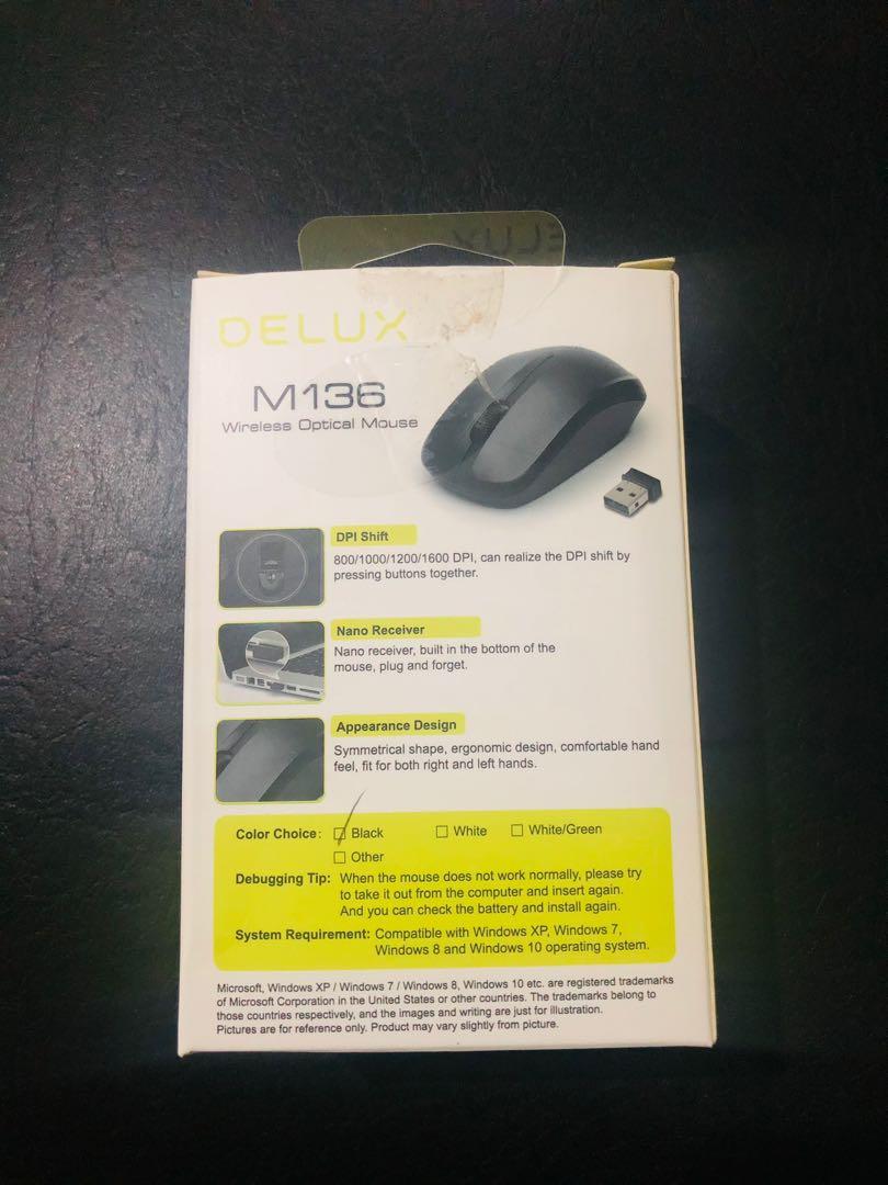 Delux M136 Wireless Optical Mouse, Computers & Tech, Parts ...