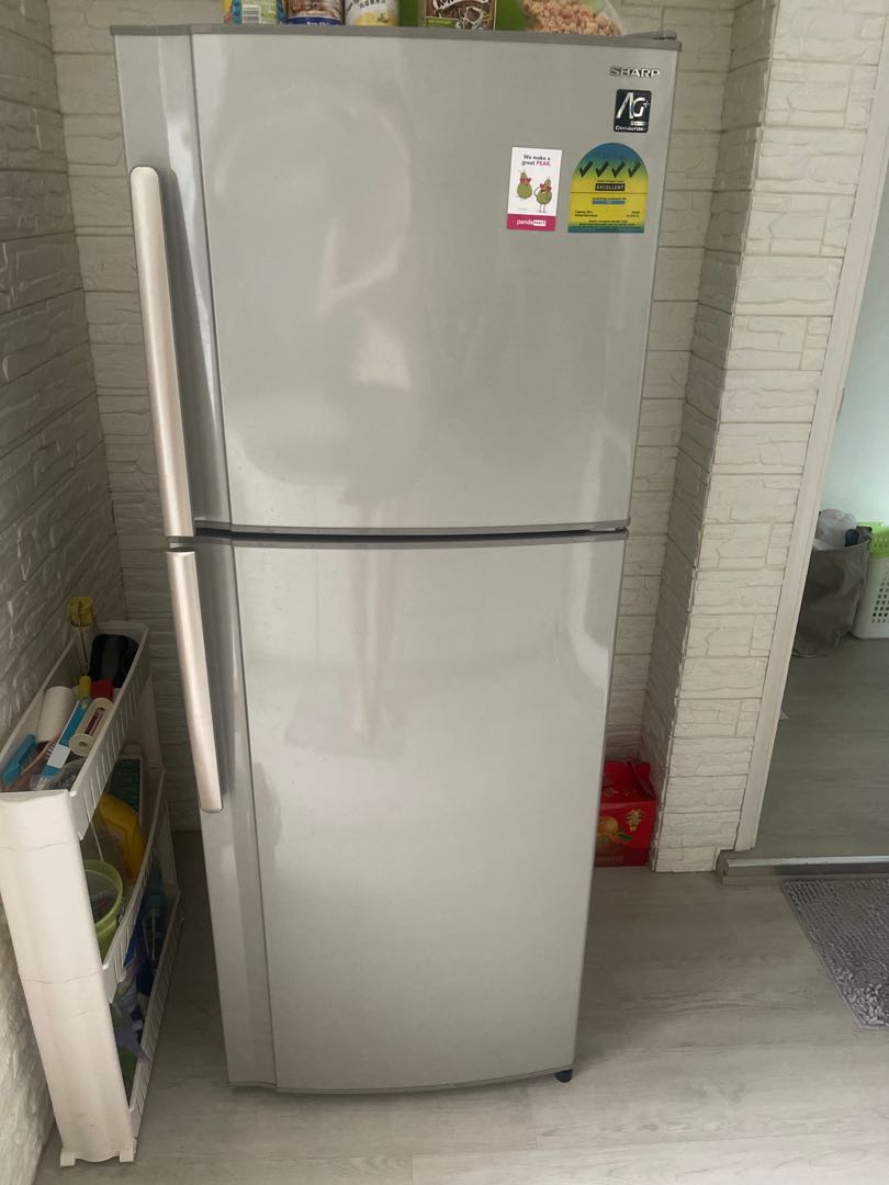 Fridge Sharp 2 door SJ-D38T-SL, 282L, TV & Home Appliances, Kitchen ...