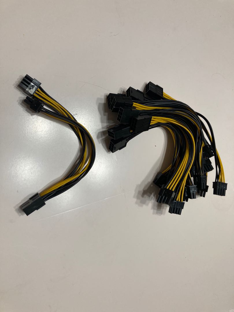 GPU 8pin Y Splitter 1 to 2 PCIE Power Cable, Computers & Tech, Parts ...